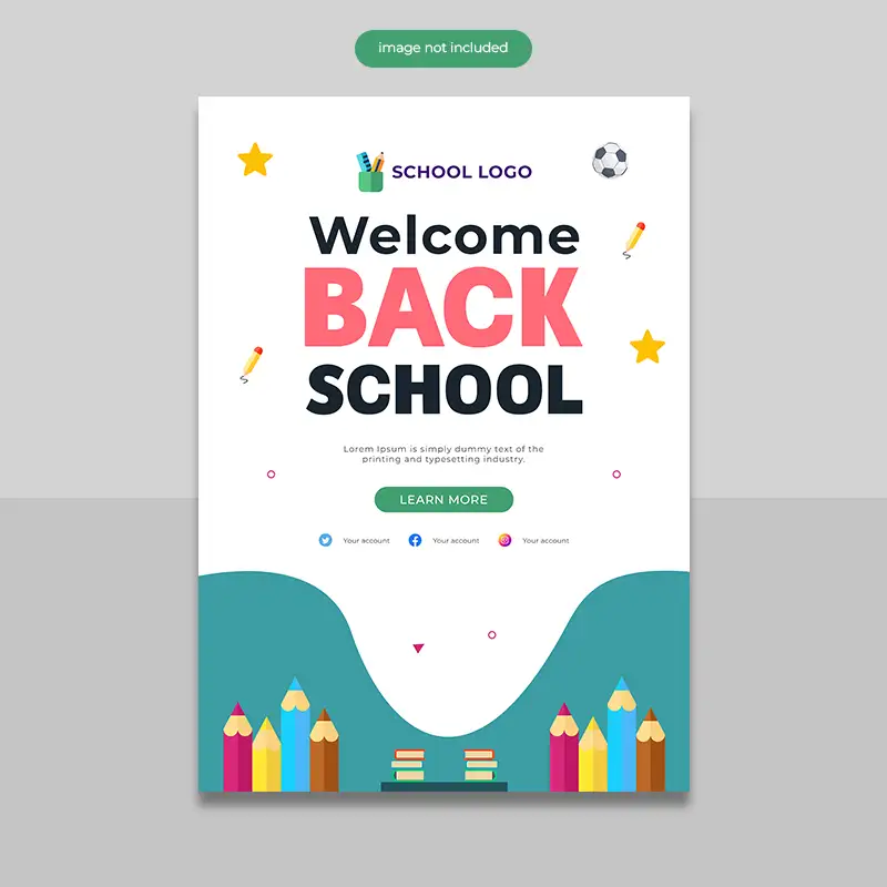 Welcome Back To School Poster Template